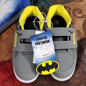 DC Comics | Shoes | Boys Batman Lightup Kids Shoe Sneakers Velcro Gray ...